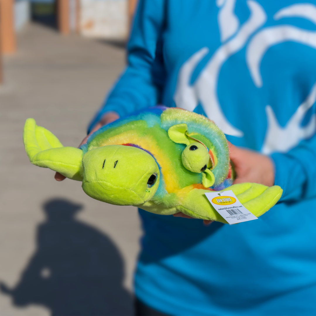 Rainbow Turtle w/ Baby Stuffed Animal – Sea Turtle, Inc.